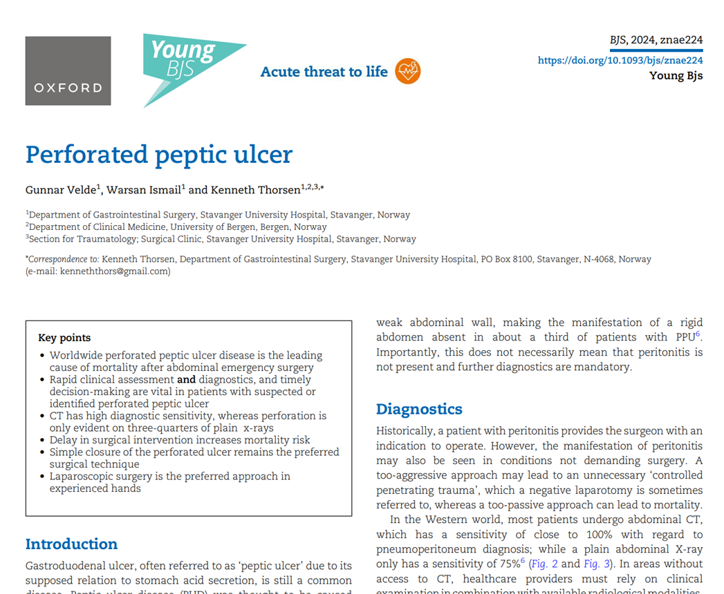 Perforated Peptic Ulcer Surgery Complications - Infoupdate.org