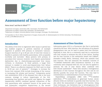 Assessment of liver function before major hepatectomy